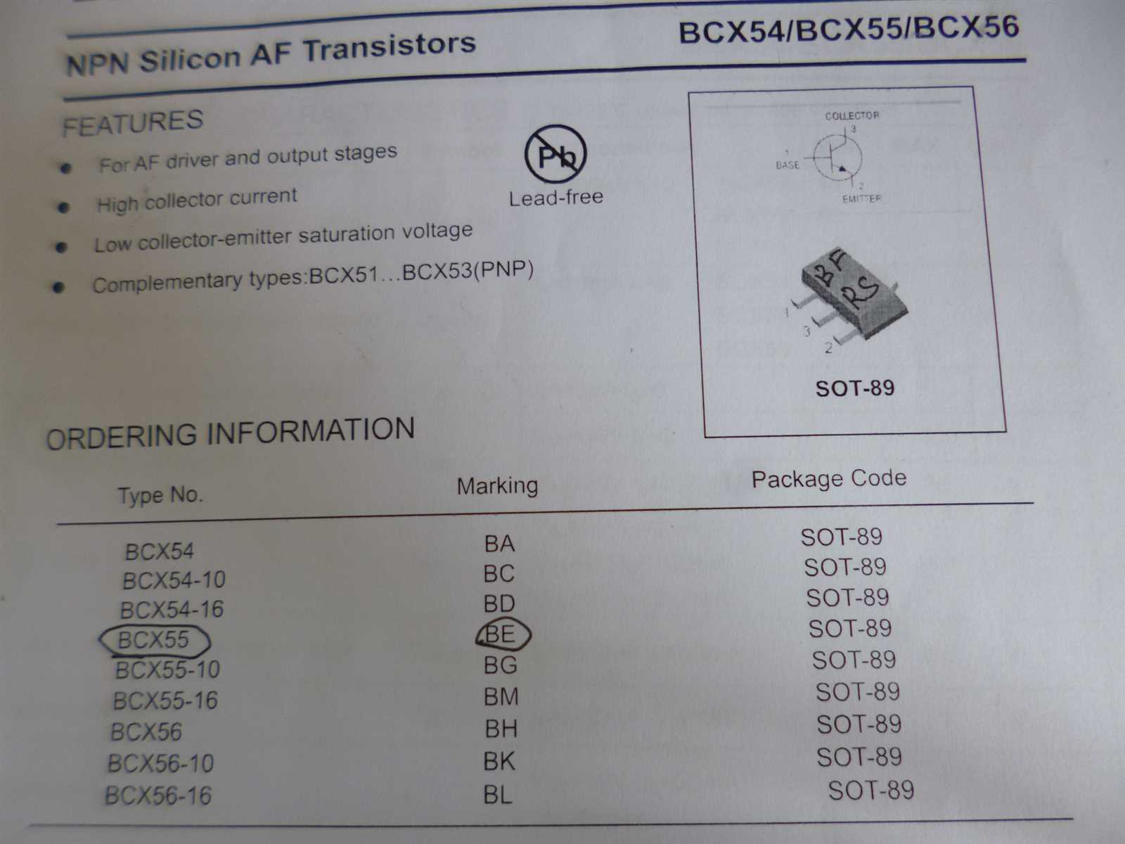 Unlocking the Potential: BCX56 Datasheet Demystified