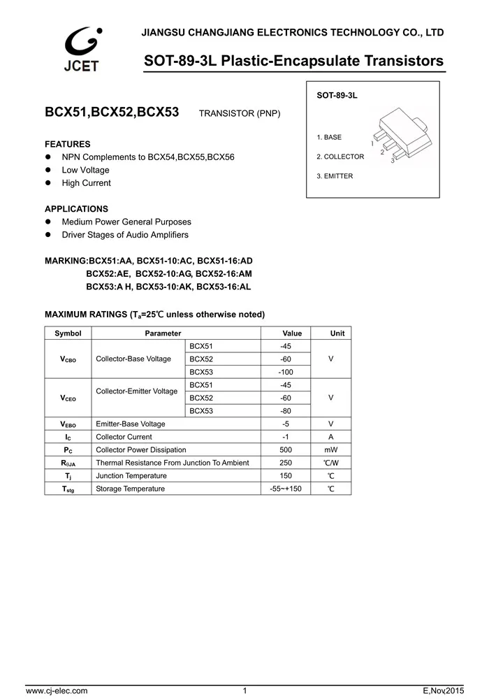 Explore the Comprehensive Bcx53 16 Datasheet: Specifications, Features ...