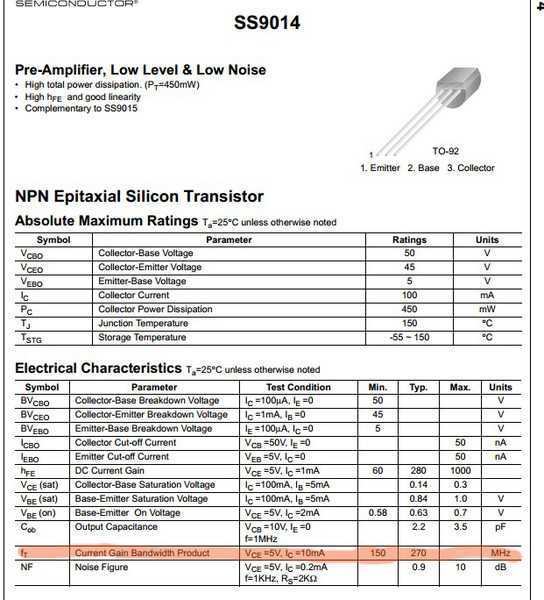 Unlock the Potential of Transistor 9014 with Comprehensive Datasheet ...