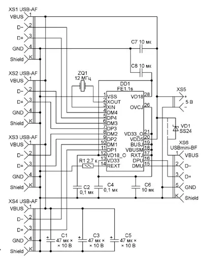 Fe1 1s USB 2.0 Hub Datasheet: Specs, Features, and Compatibility