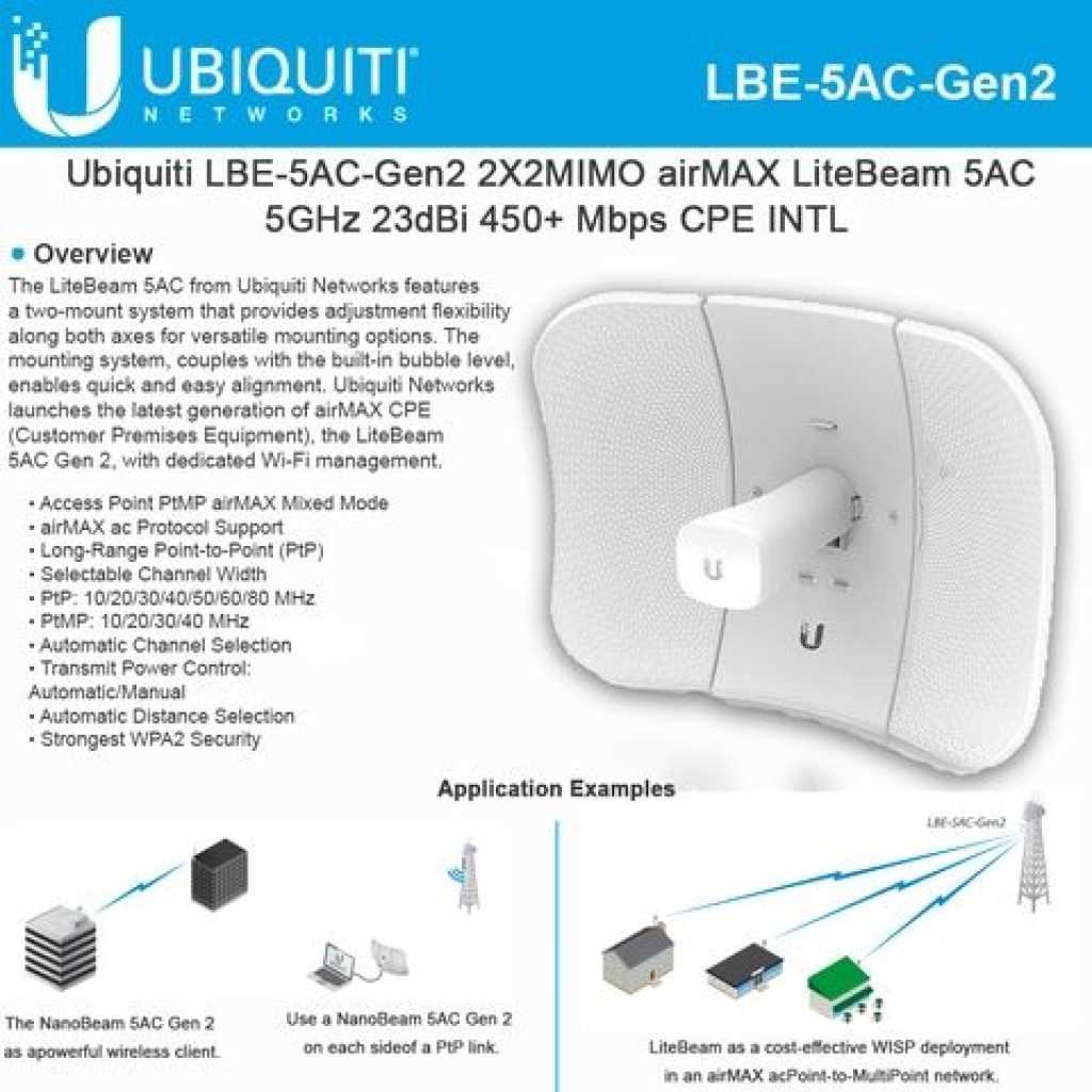 PBE-5AC-Gen2 Datasheet: Specs, Features, and Performance
