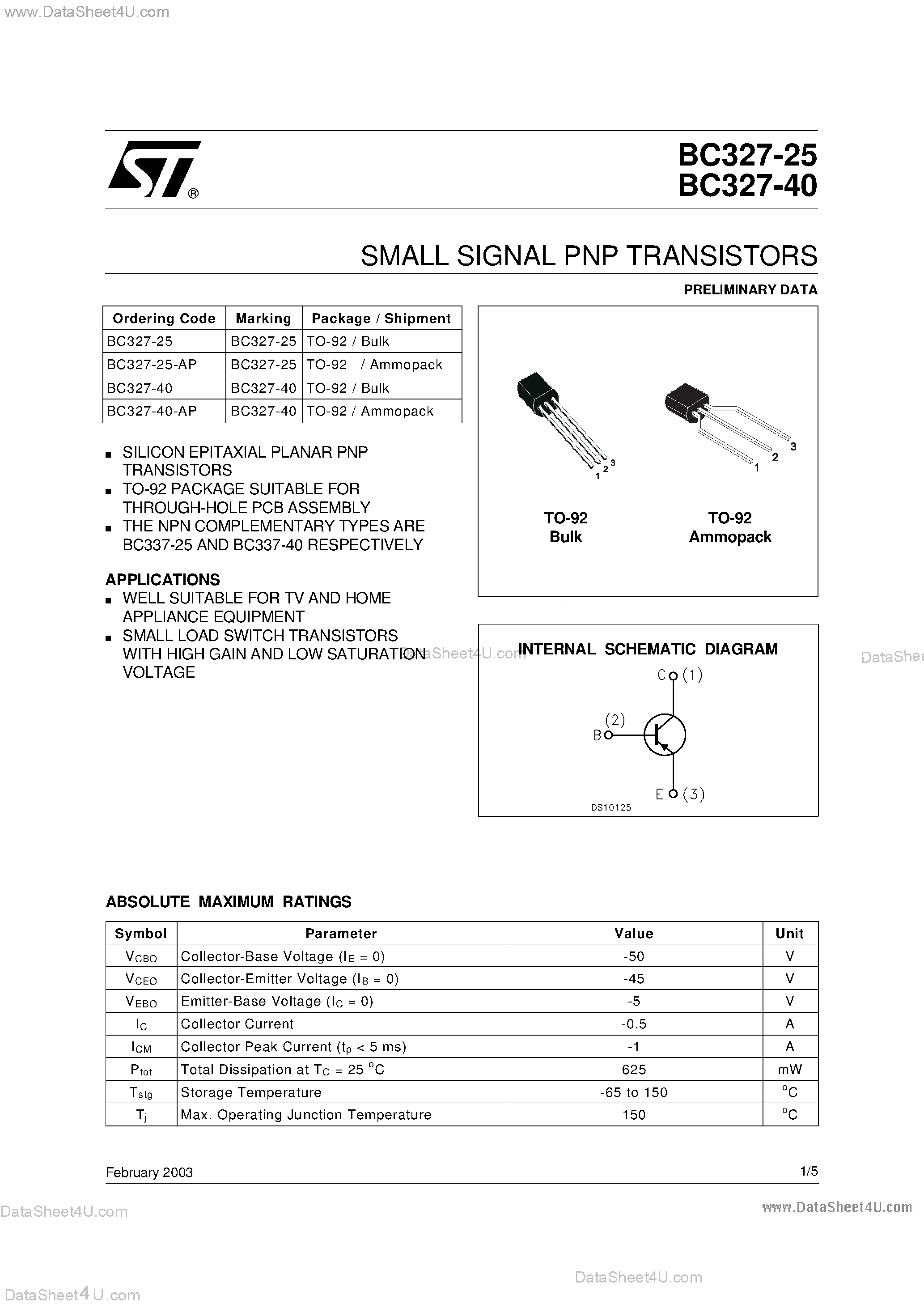 Unlocking the Potential of BC327: Comprehensive Datasheet Analysis